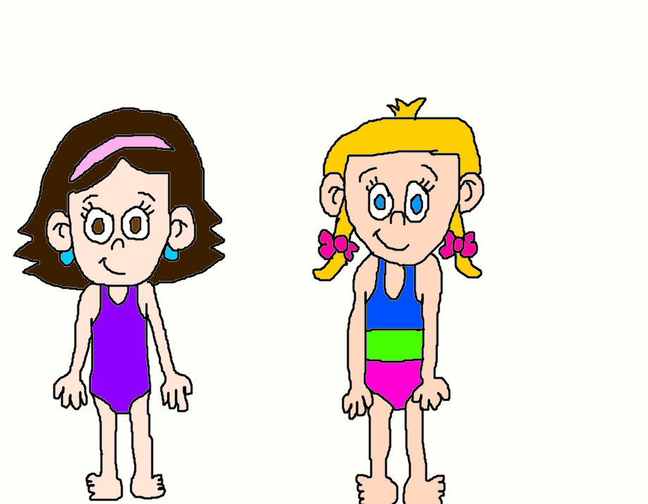 June and Annie in their Swimsuits by MJEGameandComicFan89 on DeviantArt