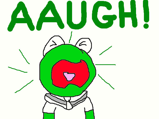 Baby Kermit Yelling AAUGH! by MJEGameandComicFan89 on DeviantArt