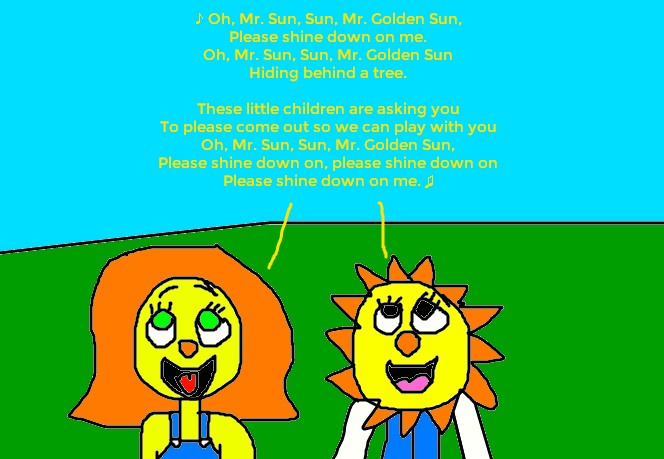 Sunny Monster and Mrs. Sunny Head Singing Mr. Sun by ...