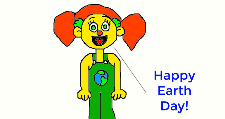 Sunny Monster Saying Happy Earth Day! by MJEGameandComicFan89 on DeviantArt