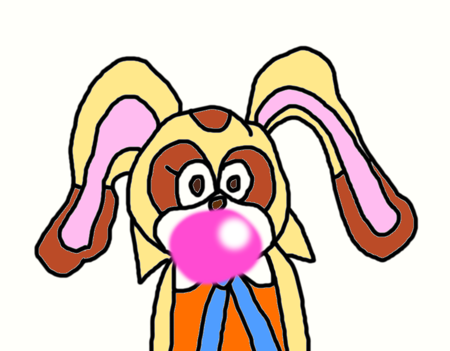 Cream the Rabbit Blowing Bubble Gum by MJEGameandComicFan89 on DeviantArt