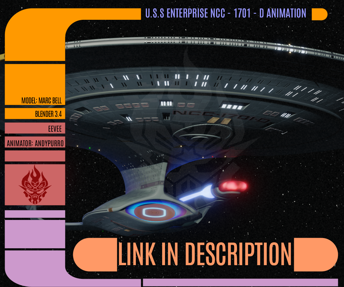 U.S.S Enterprise D Short Blender Flyby Animation by AndyPurro on DeviantArt
