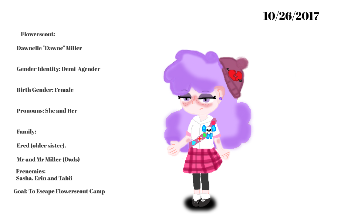 Camp Camp OC: Dawne Miller The Flowerscout by Elzathehedgehog on DeviantArt