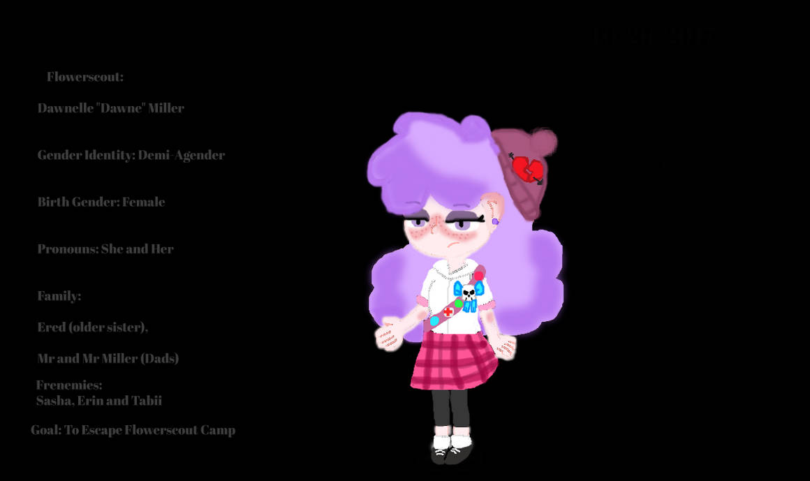 Camp Camp OC: Dawne Miller The Flowerscout by Elzathehedgehog on DeviantArt