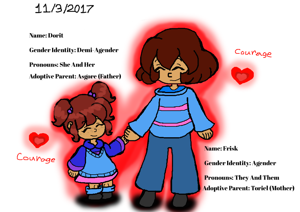 AFAC Older Frisk With Little Sister by Elzathehedgehog on DeviantArt