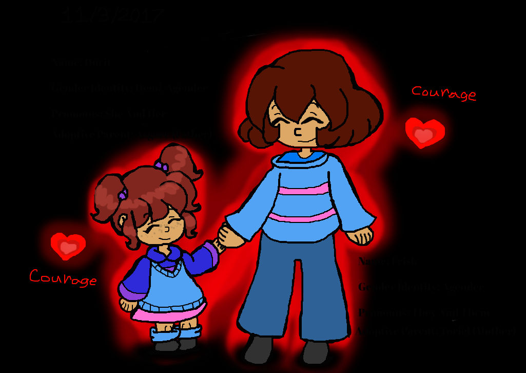 AFAC Older Frisk With Little Sister by Elzathehedgehog on DeviantArt