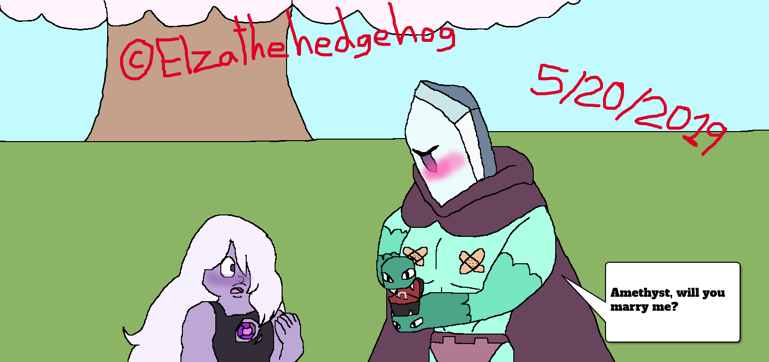 Rhombulus Proposal To Amethyst by Elzathehedgehog on DeviantArt