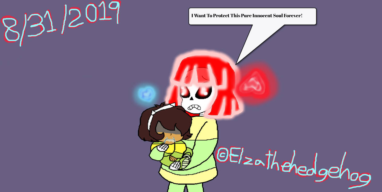 Chara Wants To Protect Baby Kris Forever by Elzathehedgehog on DeviantArt