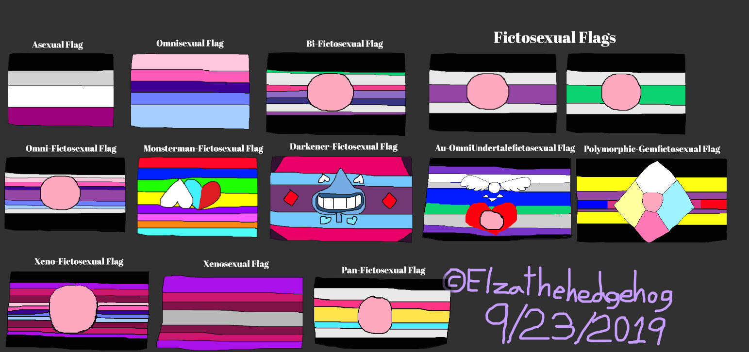 Omni-Fictosexual And Other Sexuality Flags(2019) by Elzathehedgehog on DeviantArt