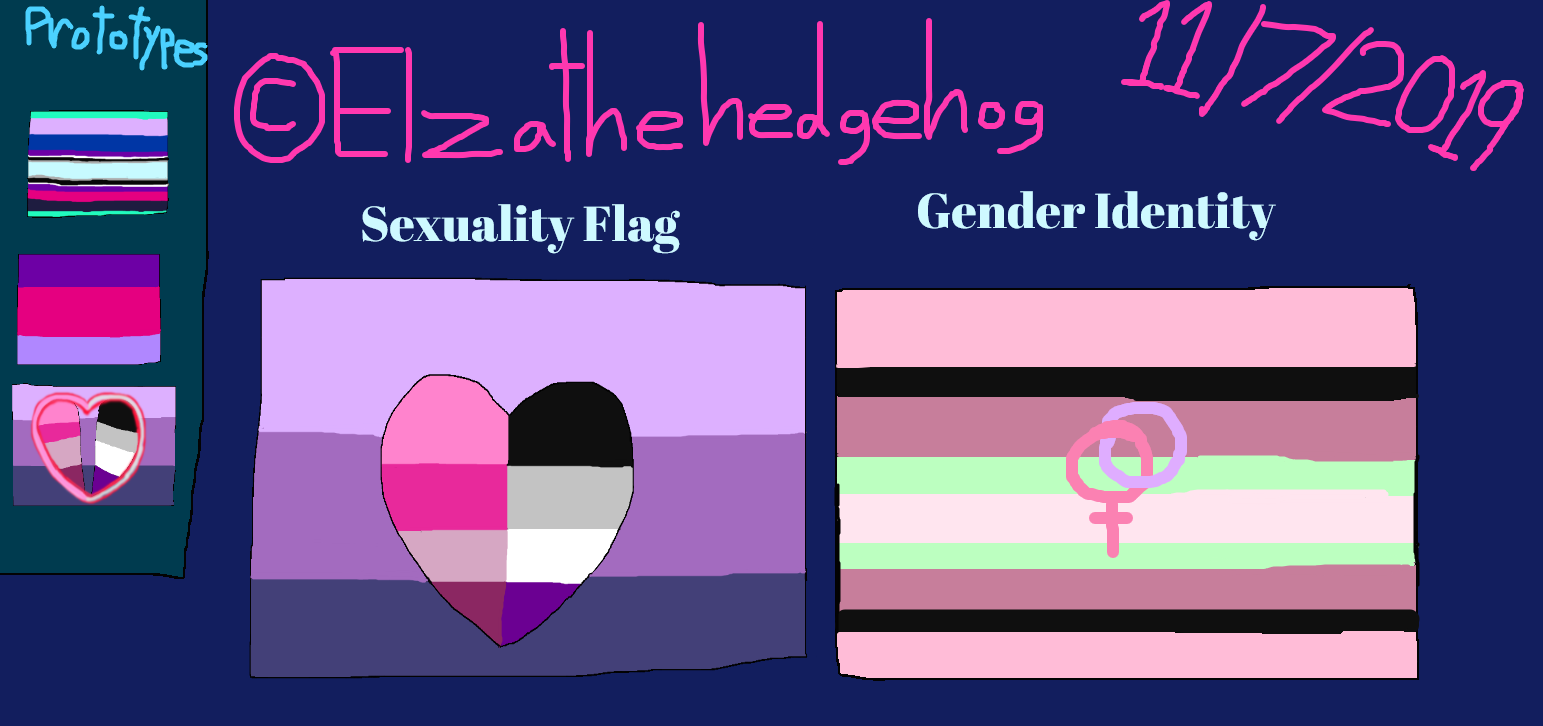 My Fem-Agender Identity And Sexuality Flags(2019) by Elzathehedgehog on DeviantArt