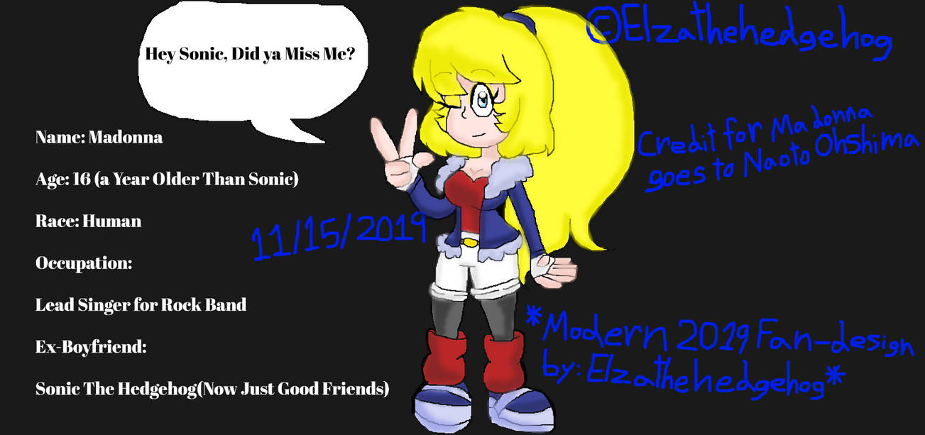 Sonic's Ex-Girlfriend: Madonna The Rock Songstress by Elzathehedgehog ...