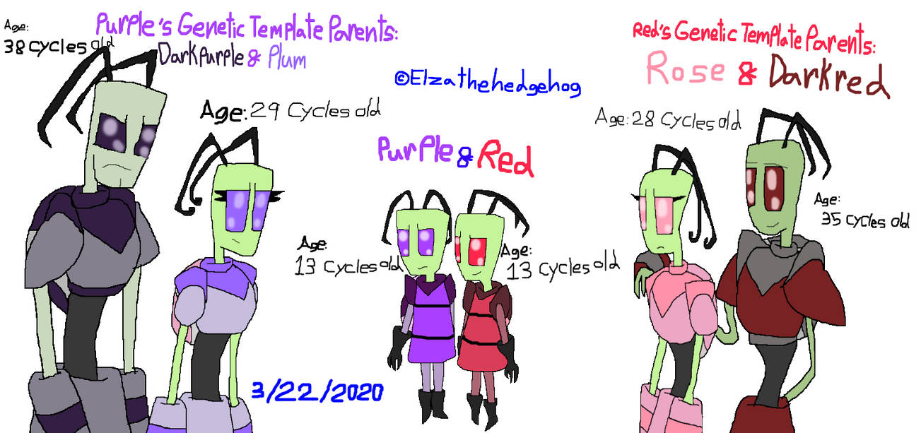Fanon-Invader Zim Reboot: Red And Purple's Family by Elzathehedgehog on ...