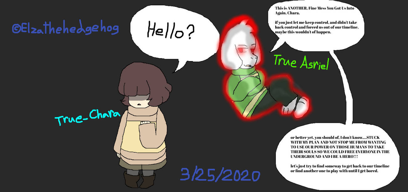 Fan-Headcanon: True-Asriel And True-Chara (2020) by Elzathehedgehog on ...