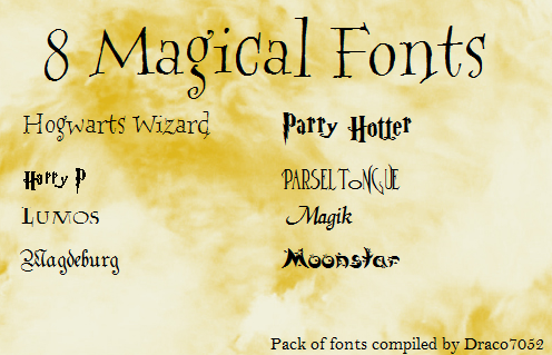 8 Magical Fonts by Draco7052 on DeviantArt