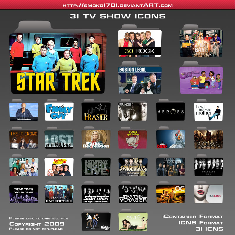 TV Show Folder Icons by smoko1701 on DeviantArt