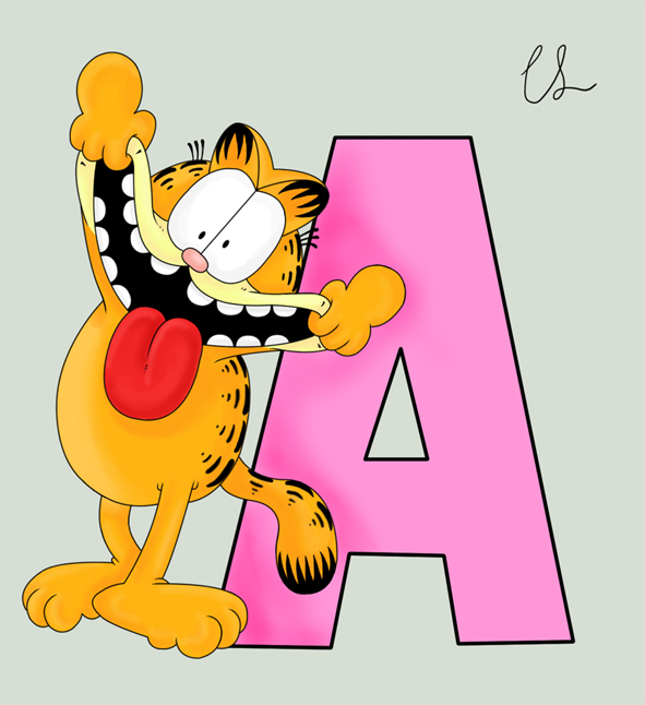 Garfield alphabet by lambini by GarfieldAndFriends on DeviantArt