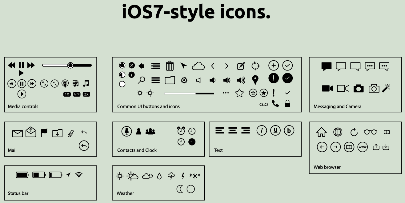 Ios7 Line Icons