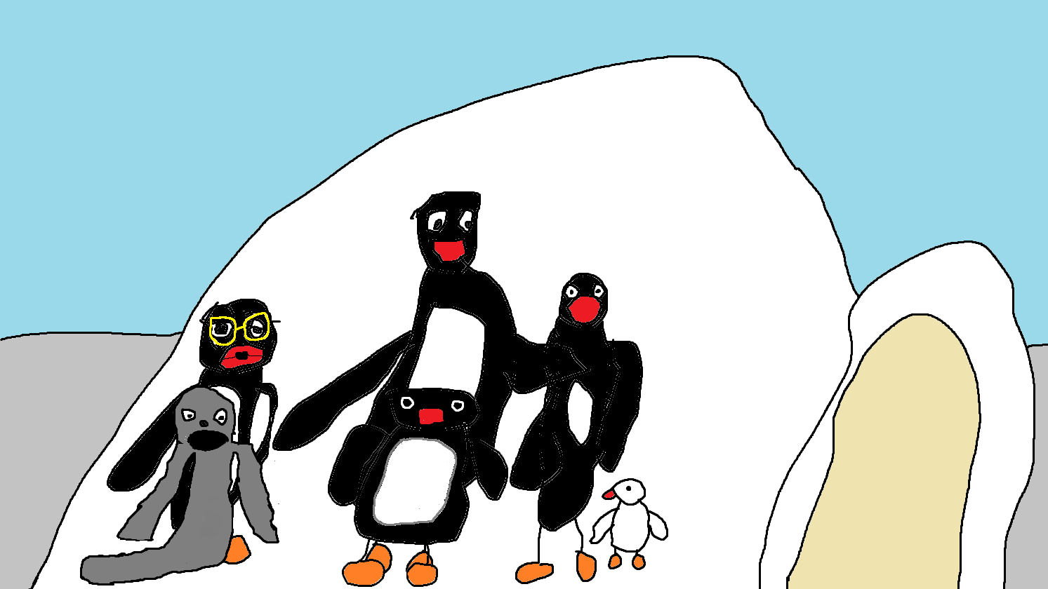 Pingu and his family by VGfan98 on DeviantArt
