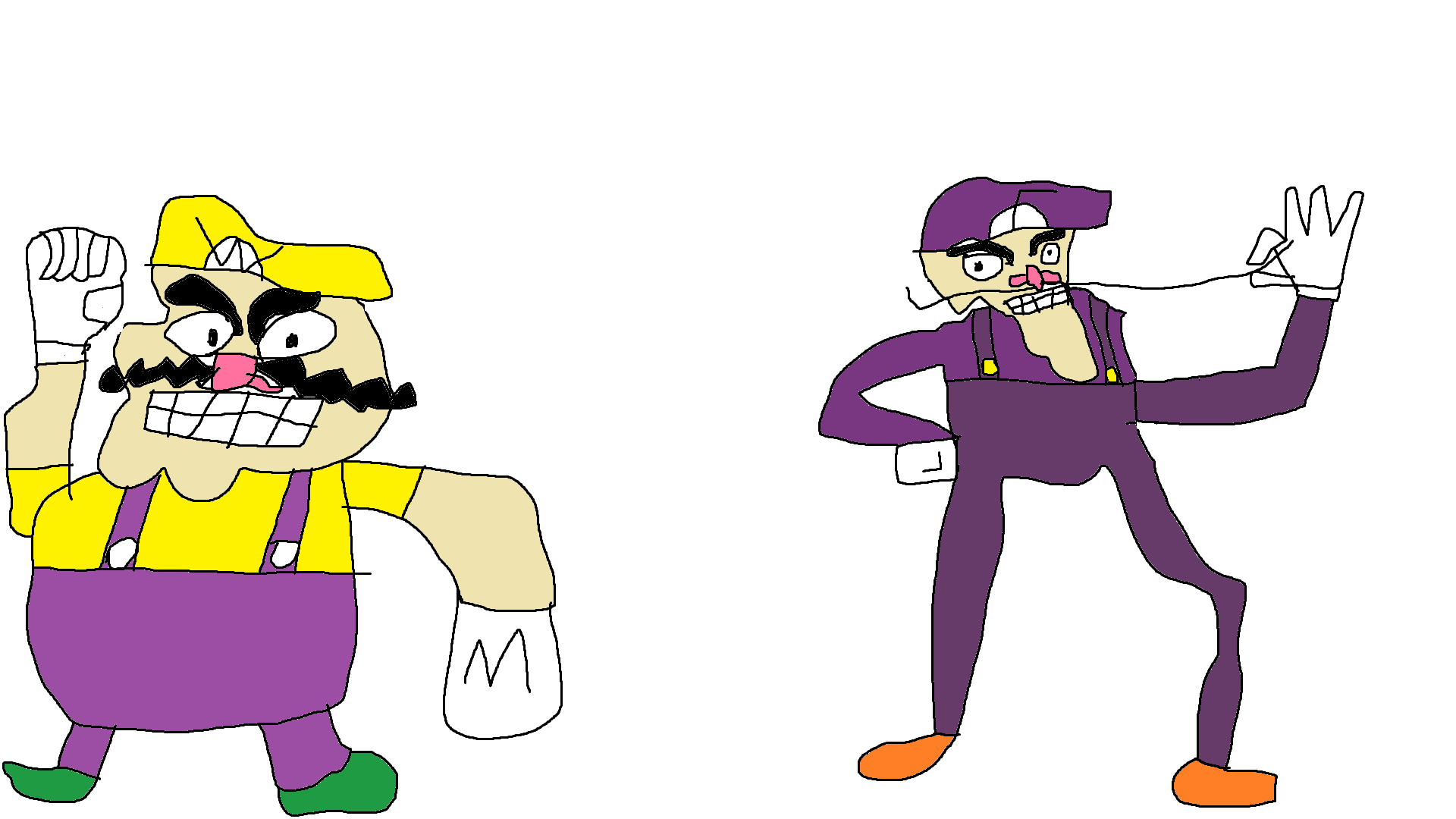 Wario And Waluigi redrawn by VGfan98 on DeviantArt
