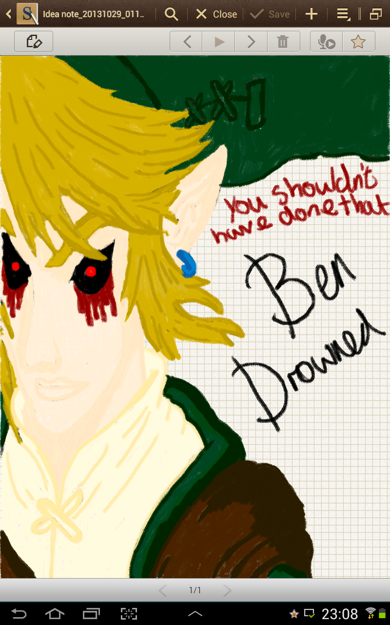 Ben Drowned my drawing :3 by darkenedakatsuki on DeviantArt