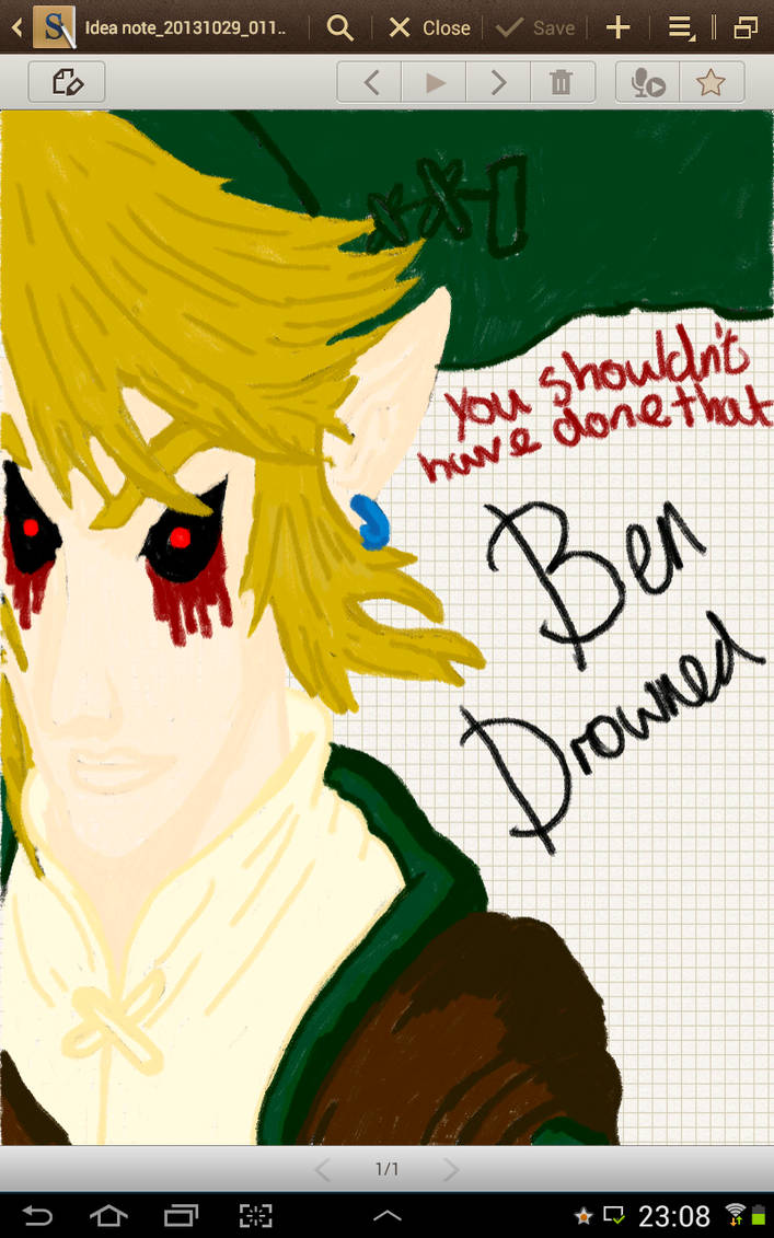 Ben Drowned my drawing :3 by darkenedakatsuki on DeviantArt
