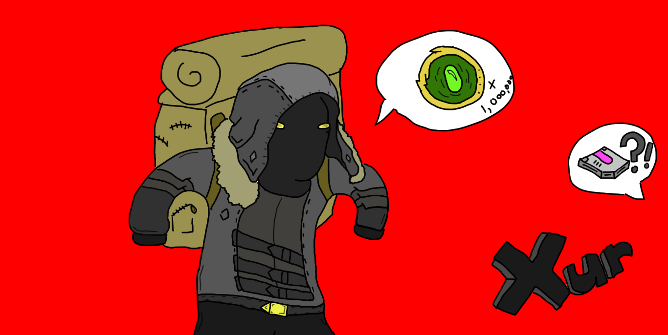 Xur (stinky face) color'd red by JustAndyArt on DeviantArt