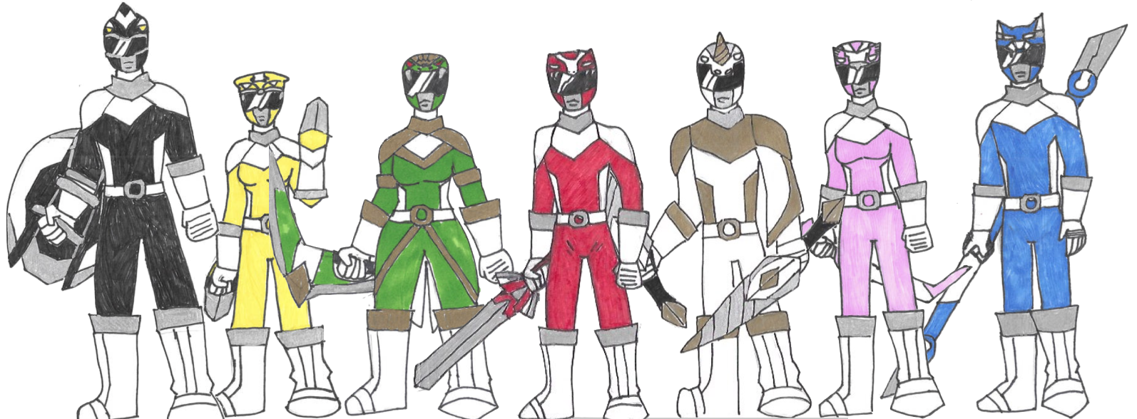 Metamorphin' Power Rangers Full Team by Starfighteromega on DeviantArt