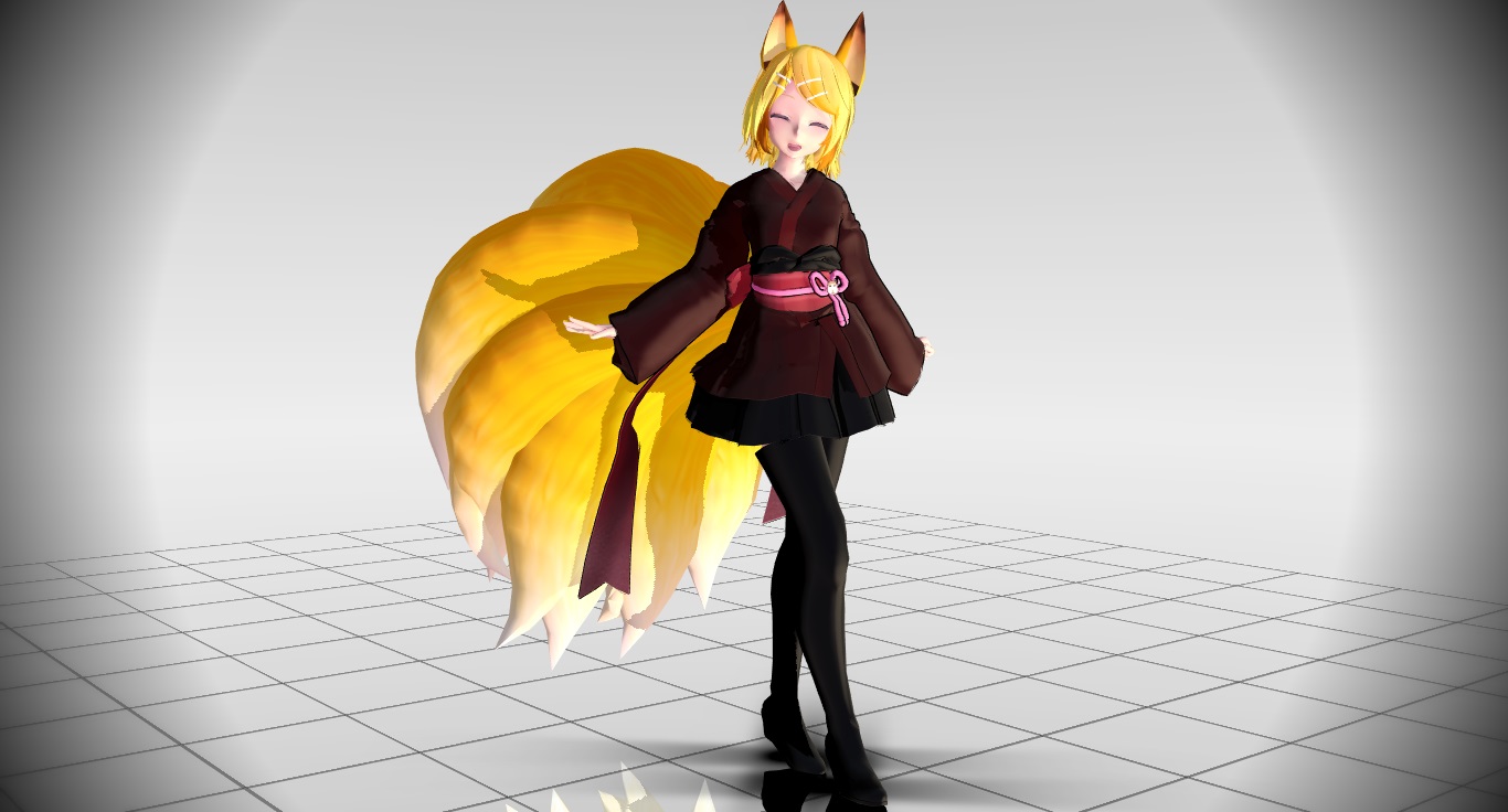 MMD TDA Nine Tailed Fox Rin [Model Download] by JukoTheLilFox on DeviantArt