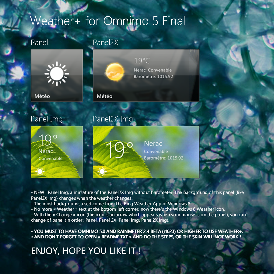 Weather+ for Omnimo 5 Final (Rainmeter) by wifun2012 on DeviantArt