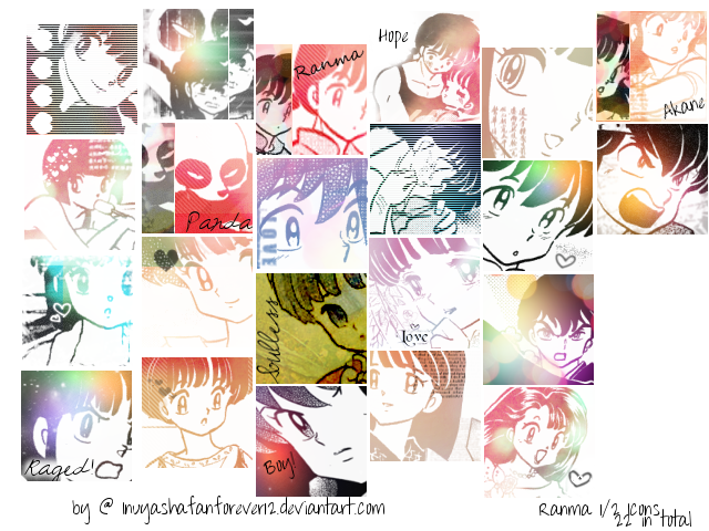 Ranma icons pack by Inuyashafanforever12 on DeviantArt