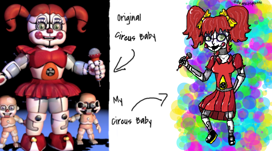 Circus Baby Comparison by kitkatkitlyn12345 on DeviantArt