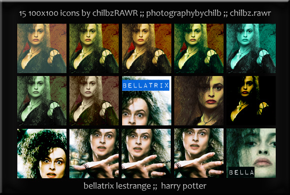 15 Bellatrix Lestrange Icons by PhotographyByChilb on DeviantArt