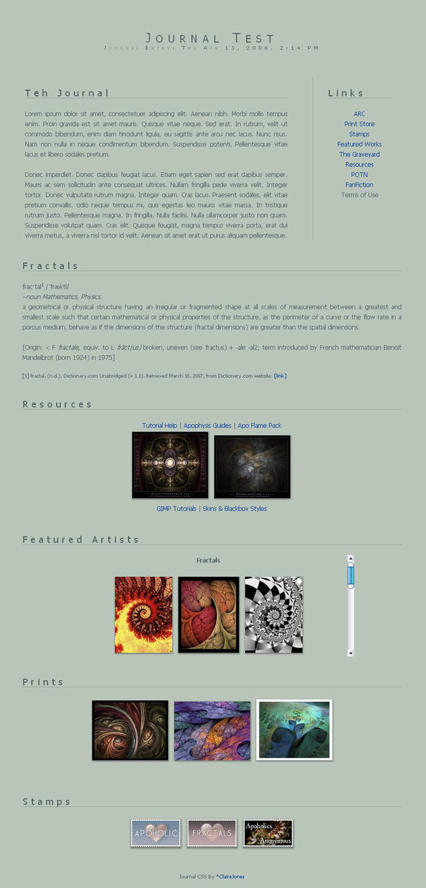 Simple + Clean v1.2 CSS Layout by ClaireJones on DeviantArt