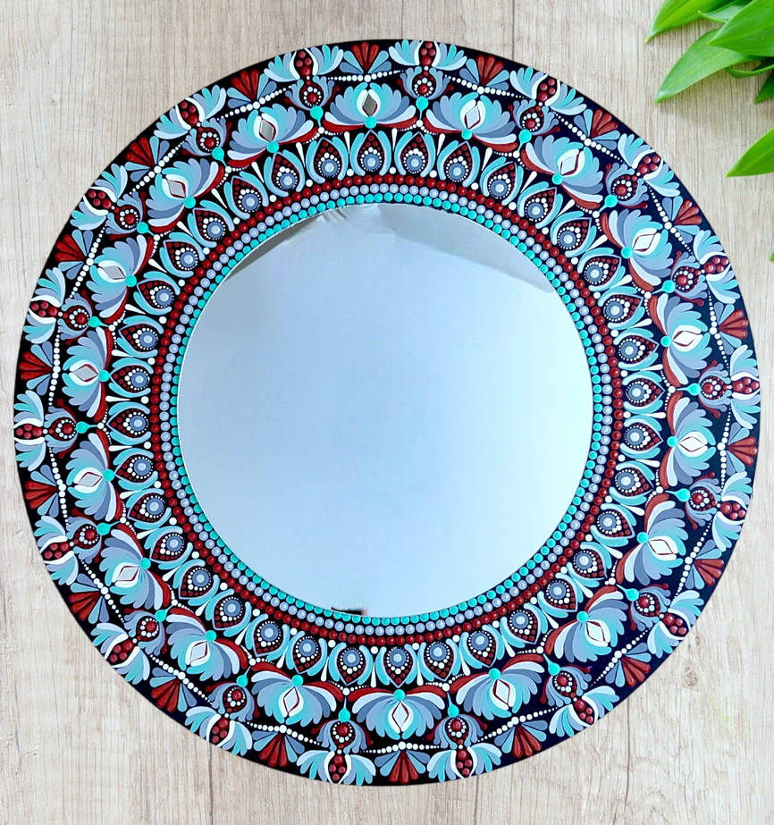 Round Mirror Mandala dot art by mindfulStrokes on DeviantArt