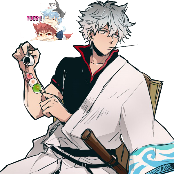 Sakata Gintoki 3 [Render] by YOOSH-CHAN on DeviantArt