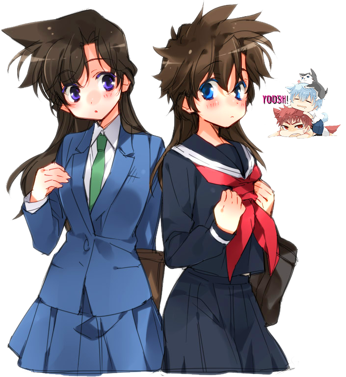 Aoko y Ran [Render] by YOOSH-CHAN on DeviantArt