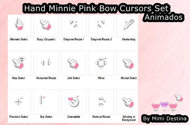 Cute Hand Minnie Pink Bow Cursors Cursores by SweetPinkGalaxy on DeviantArt