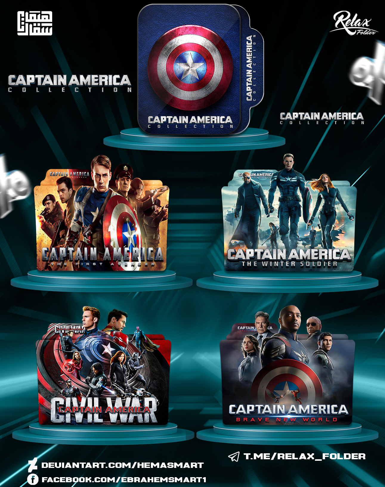 Captain America Collection Folder Icon by hemasmart on DeviantArt
