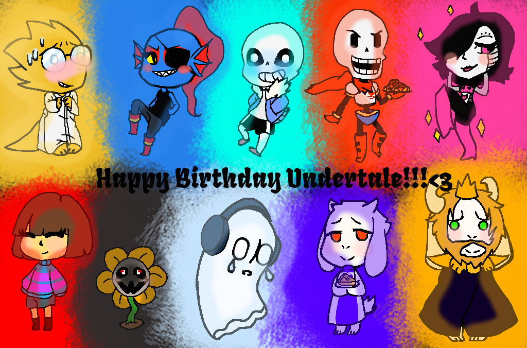 Happy Birthday Undertale! by GoldElemant on DeviantArt