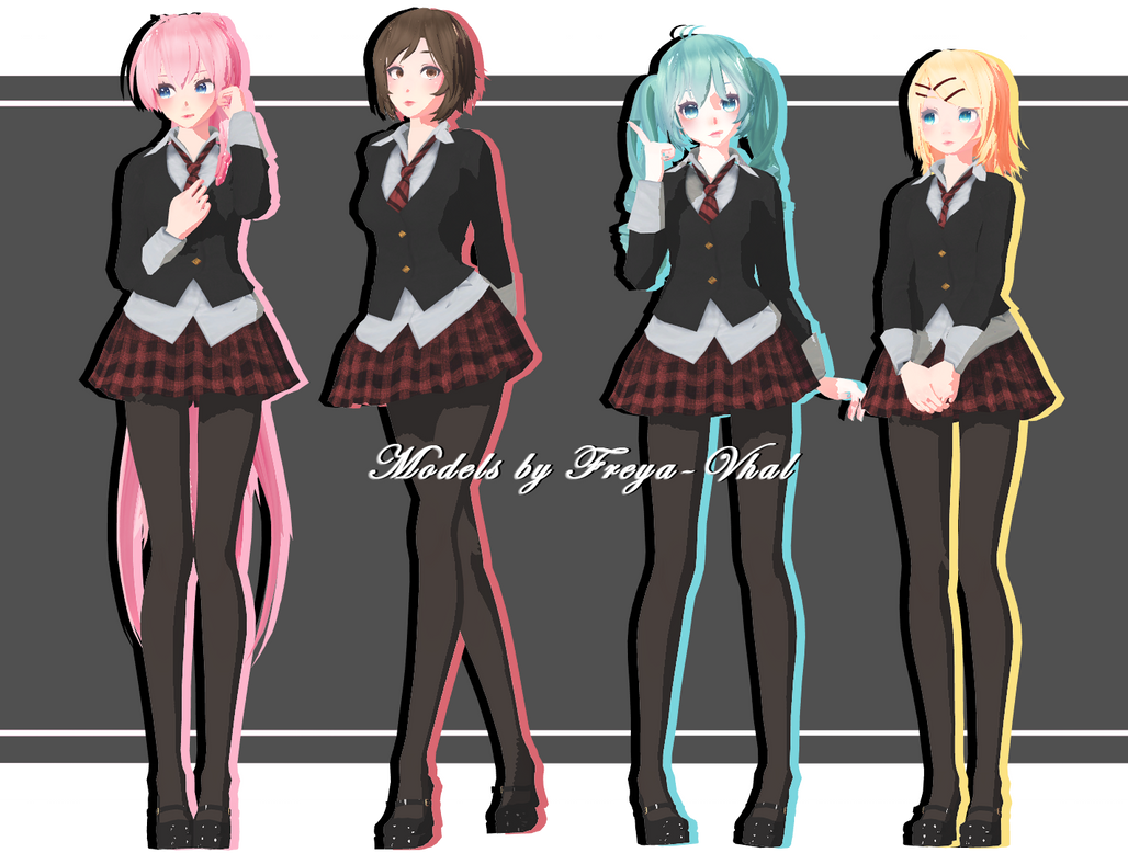 Freya-Vhal - School - Luka Meiko Miku Rin by chinanigans on DeviantArt