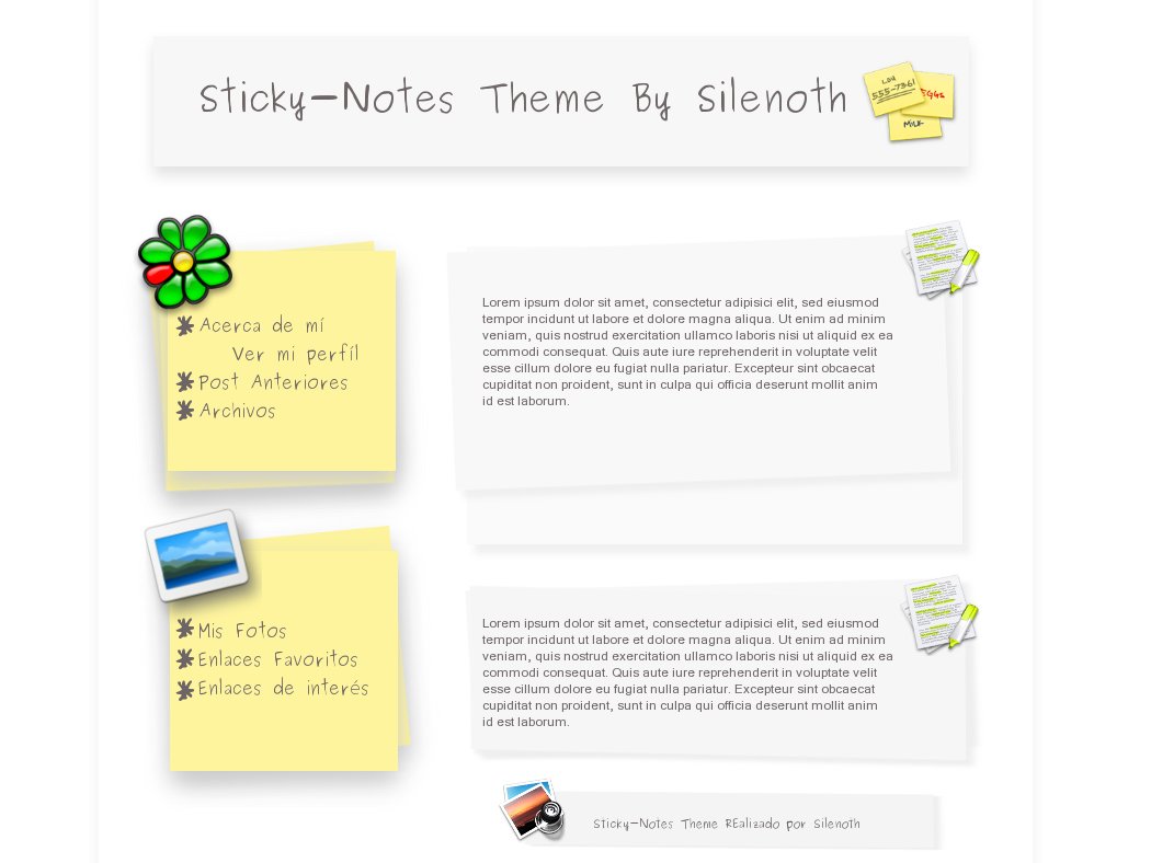 Sticky-Notes Theme by silenoth on DeviantArt