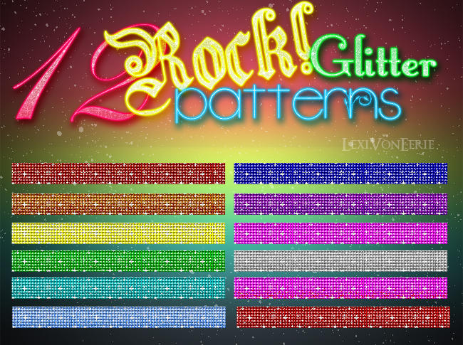 12 Glitter Rock Patterns by LexiVonEerie on DeviantArt