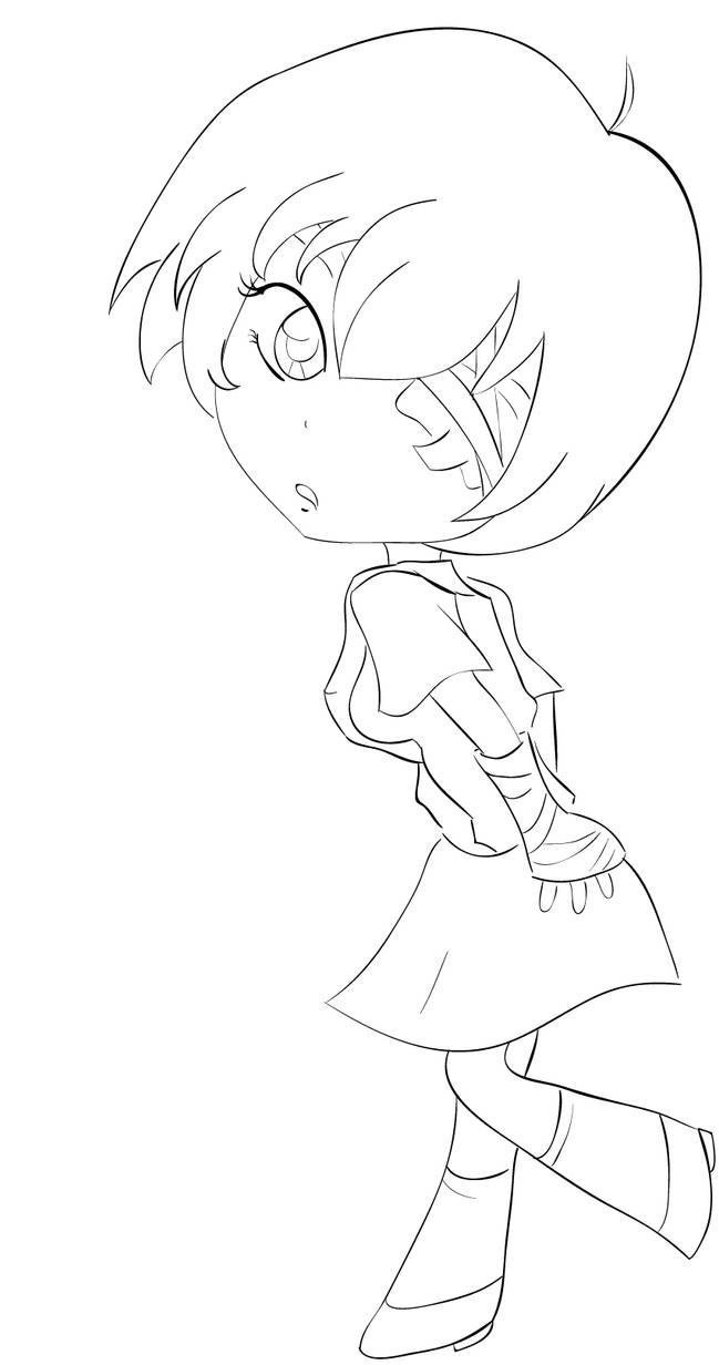 - Ayanami rei chibi lineart - by Cyberbirdy on DeviantArt