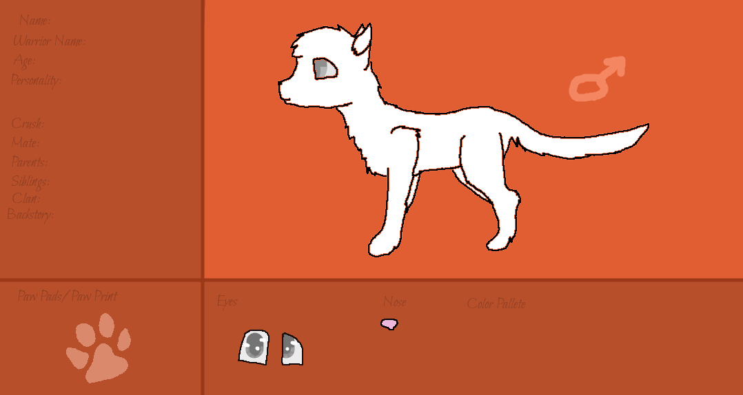 Warrior Cat Male Ref Sheet Lineart by Horsefinity on DeviantArt