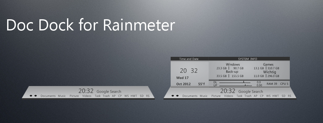 Doc Dock for Rainmeter 17.10.2012 by DocBerlin77 on DeviantArt
