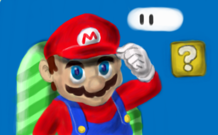 Mario painting by El-Fox on DeviantArt