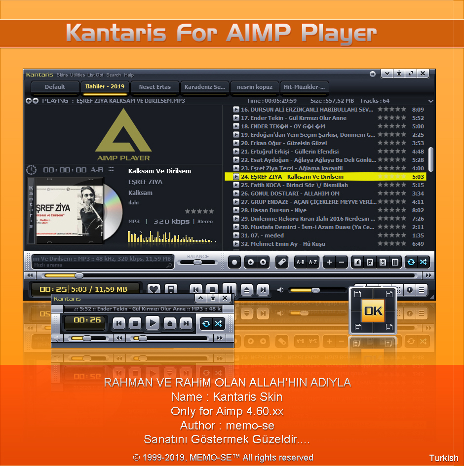 Kantaris Skin For AIMP Player by memo-se on DeviantArt