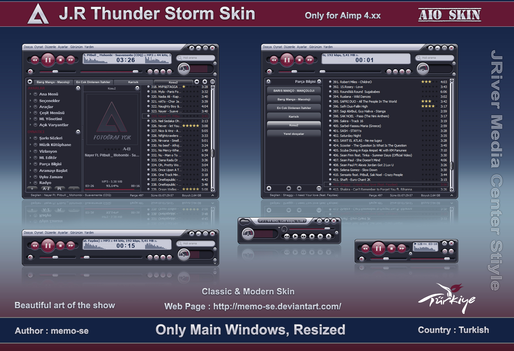 J.R Thunder Storm Skin For Aimp Player by memo-se on DeviantArt