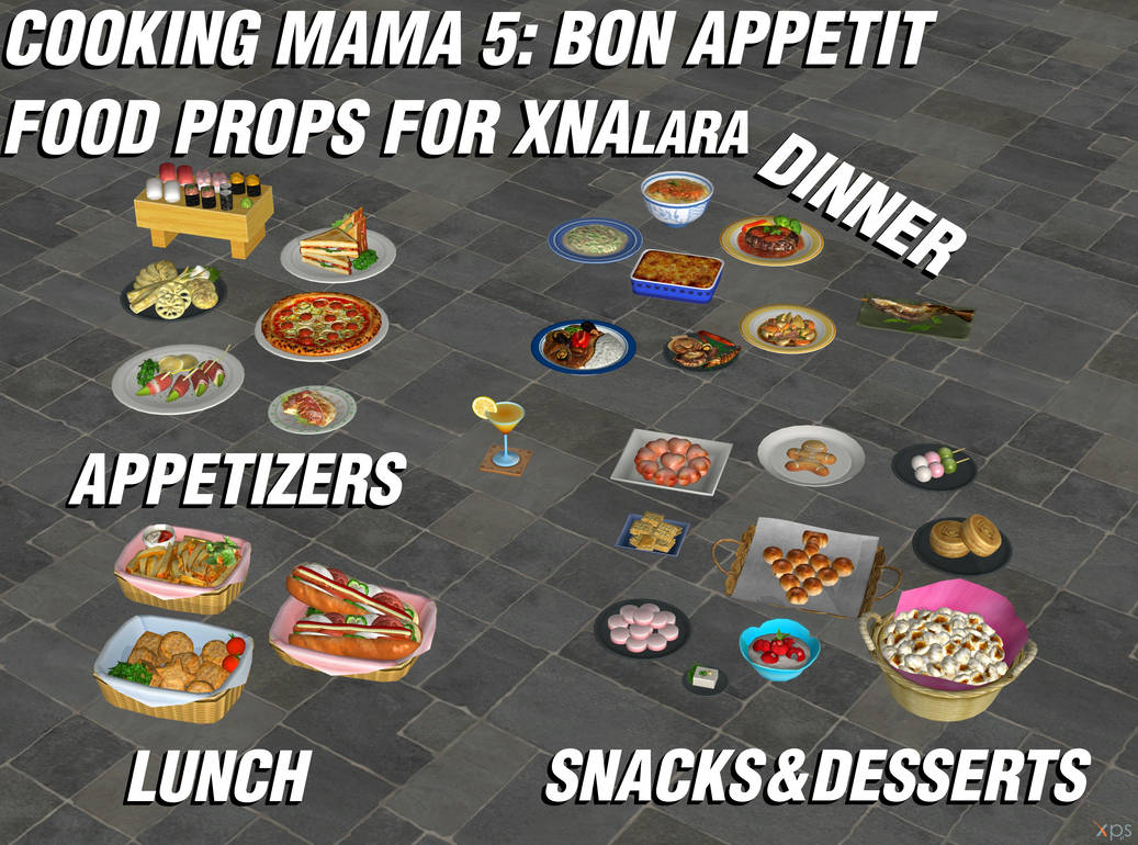 Cooking Mama: 5 Bon Appetit Food Props for XPS. by SpinosKingdom875 on ...