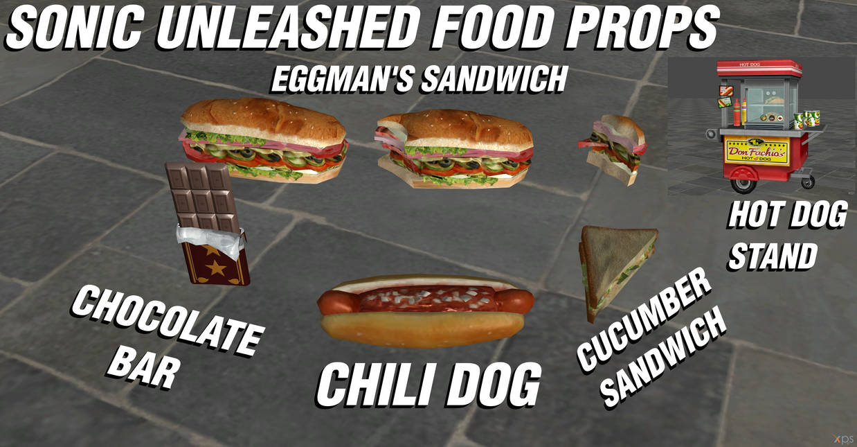 Sonic Unleashed Food Props (for XPS) by SpinosKingdom875 on DeviantArt